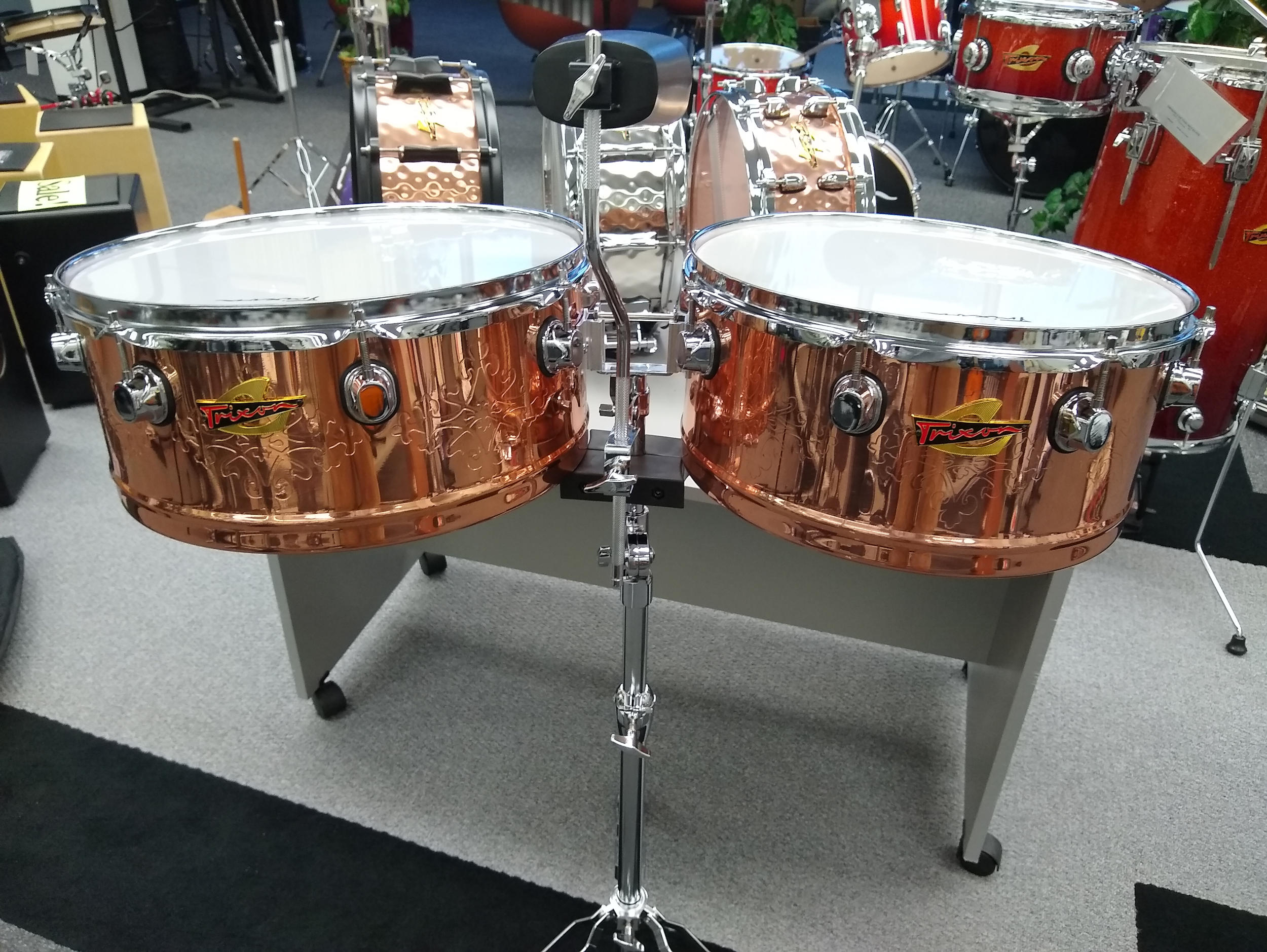 Trixon Hamburg Copper Timbales - Trixon - Acoustic Drum Sets, Cocktail ...
